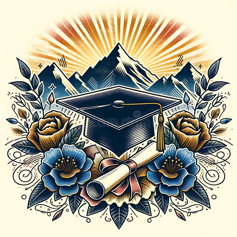 Graduation Label Design. Class of 2024 Stock Illustration ...