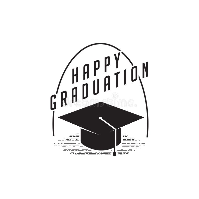 A Graduation Label Illustration. Stock Vector - Illustration of sticker ...