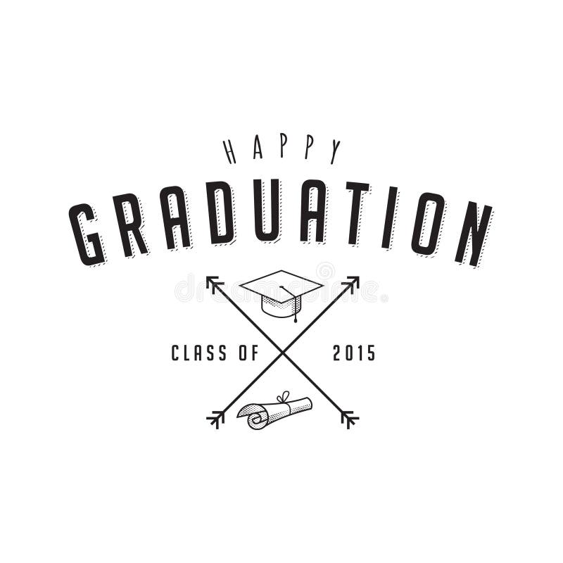 A Graduation Label Illustration. Stock Vector - Illustration of ...