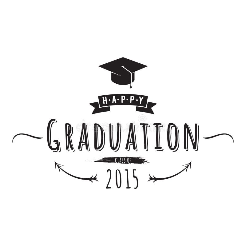 A Graduation Label Illustration. Stock Illustration - Illustration of ...