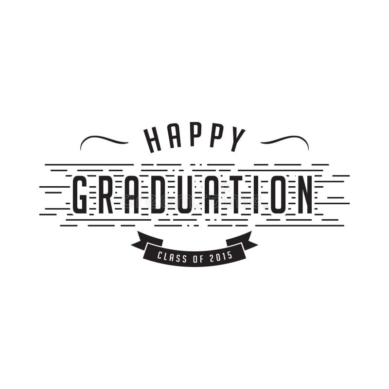 A Graduation Label Illustration. Stock Illustration - Illustration of ...
