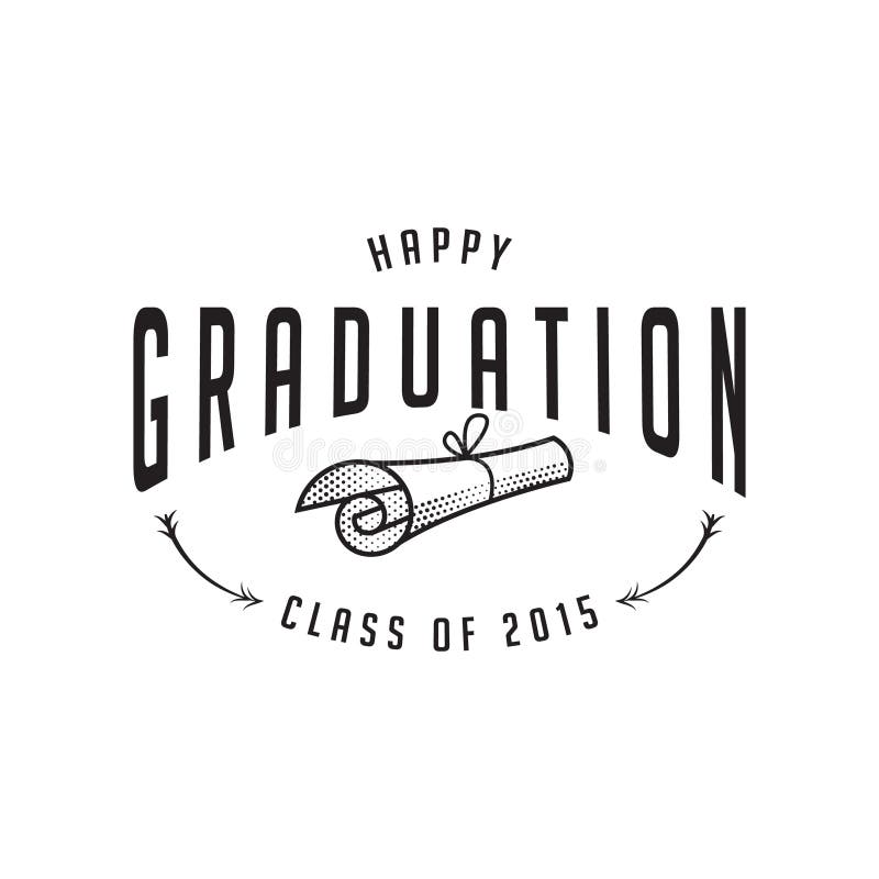 A Graduation Label Illustration. Stock Illustration - Illustration of ...