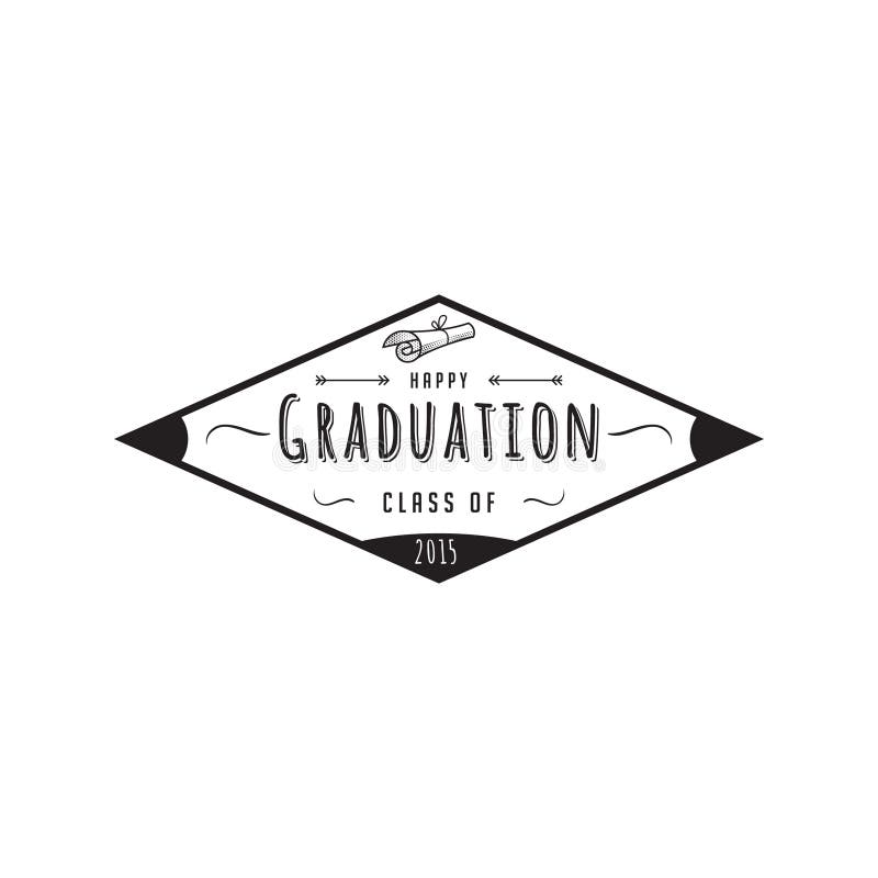 A Graduation Label Illustration. Stock Illustration - Illustration of ...