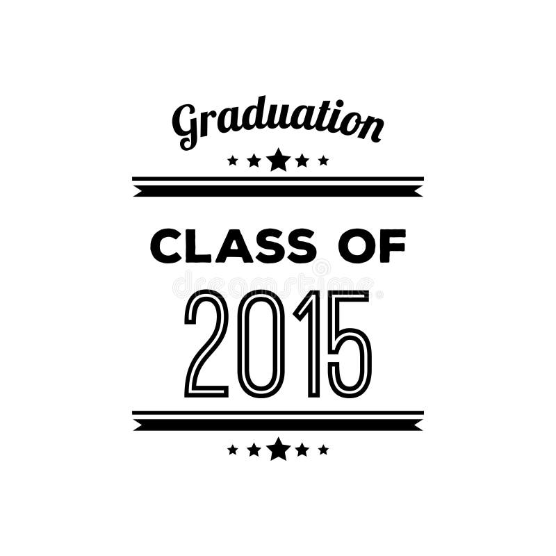 Graduation Label. Vector Illustration Decorative Design Stock Vector ...