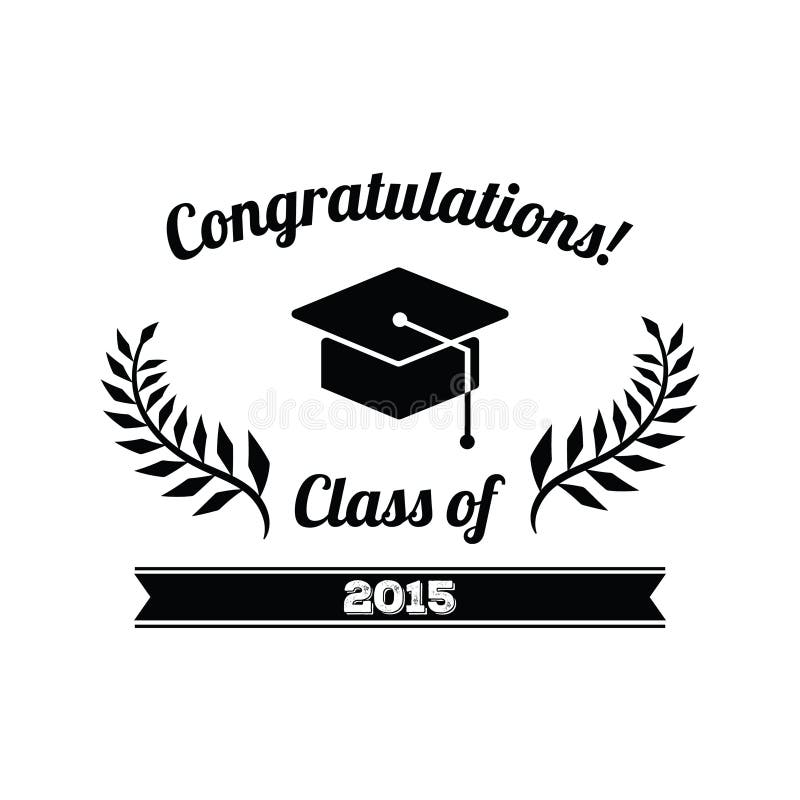 Graduation Label. Vector Illustration Decorative Design Stock Vector ...