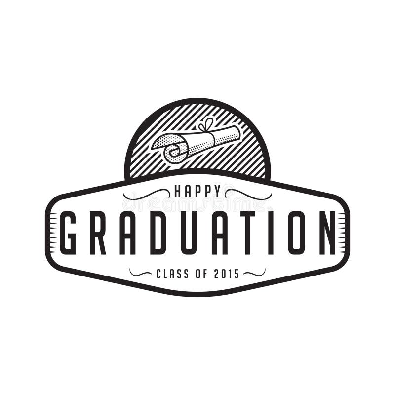 Graduation Label. Vector Illustration Decorative Design Stock Vector ...