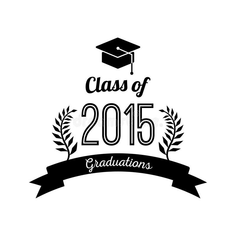 Graduation Label. Vector Illustration Decorative Design Stock Vector ...