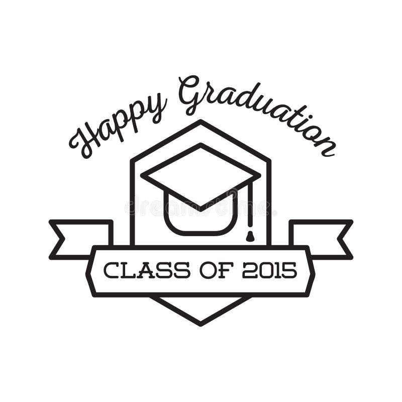 Graduation Label. Vector Illustration Decorative Design Stock Vector ...