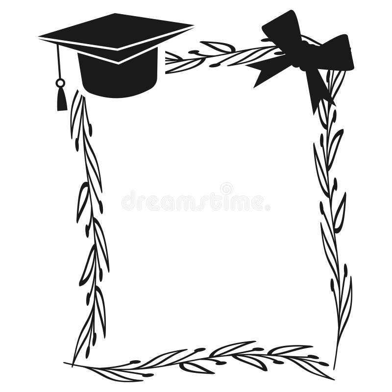 Graduation Laurel Wreath Frame Stock Vector - Illustration of laurel ...