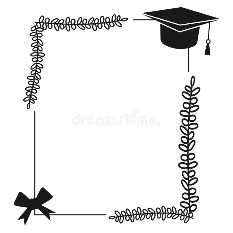Graduation Laurel Wreath Frame Stock Vector - Illustration of laurel ...