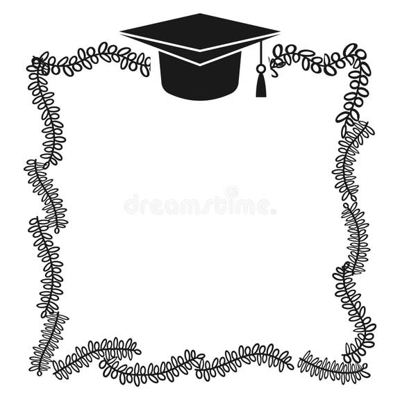 Graduation Laurel Wreath Frame Stock Vector - Illustration of education ...