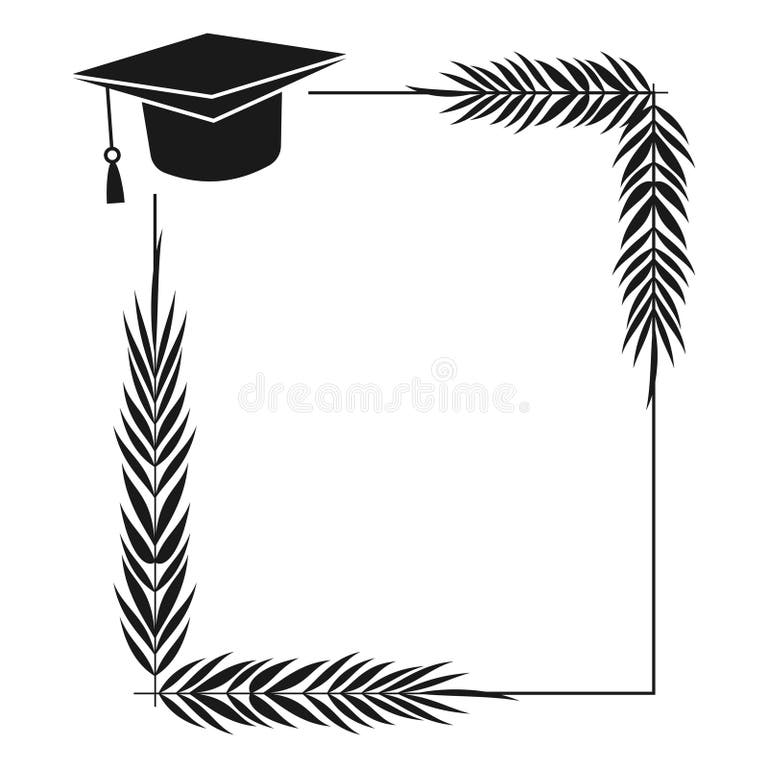 Graduation Laurel Wreath Frame Stock Vector - Illustration of student ...