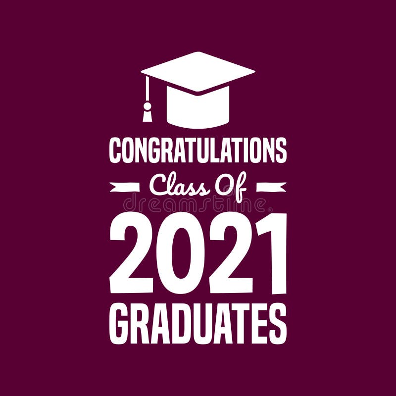 Graduation 2021 Lettering Quotes Typography Design Stock Vector ...