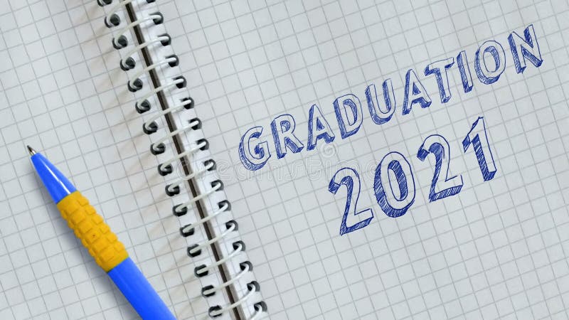 Graduation 2021. Lettering in a School Notebook Stock Footage - Video ...