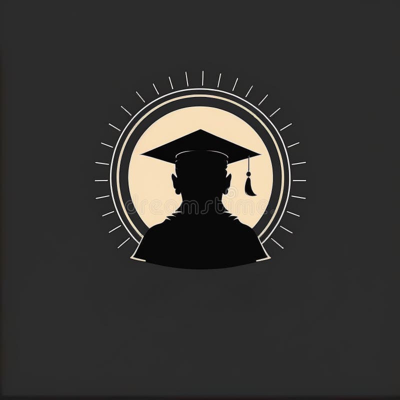 Graduation Logo Template Design Elements Graduation Cap and Books on a ...