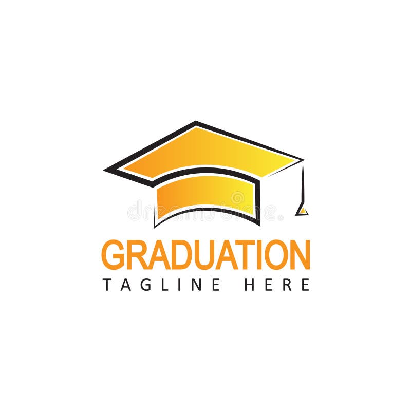 Graduation logo stock illustration. Illustration of decoration - 14608401