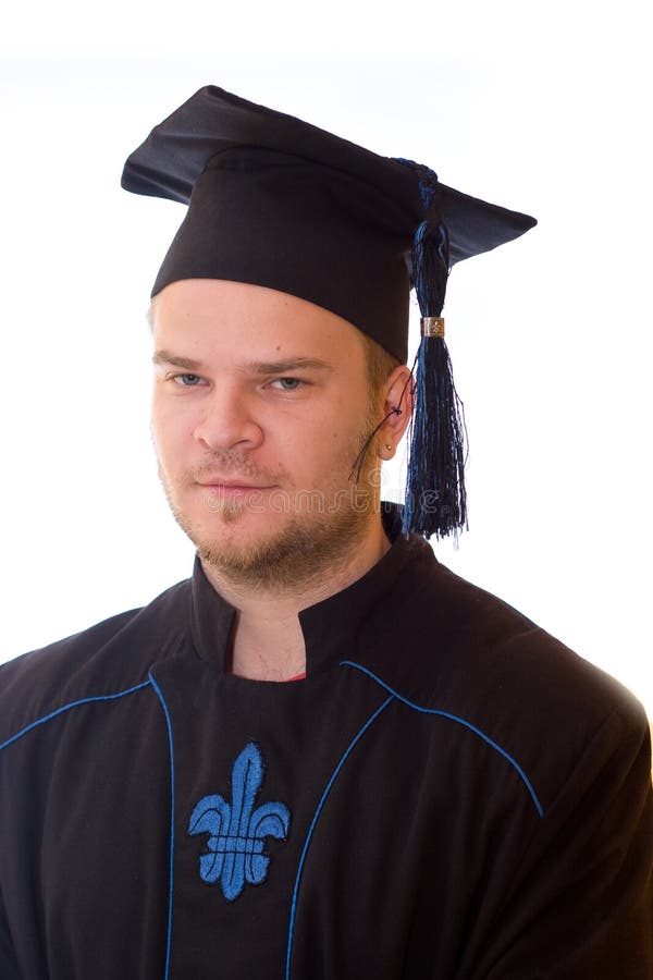 Graduation man stock image. Image of blond, certificate - 9131797