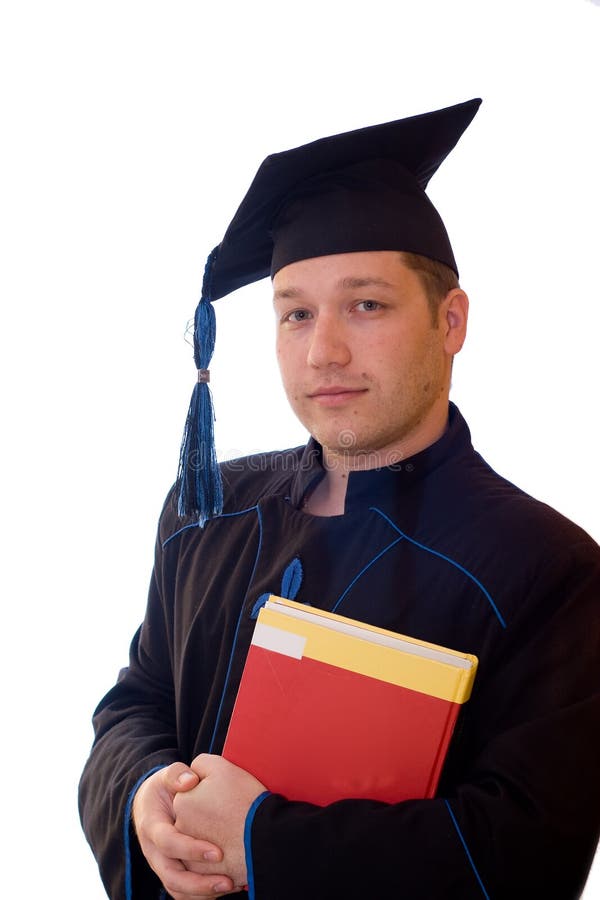 Graduation man stock image. Image of blond, certificate - 9131797