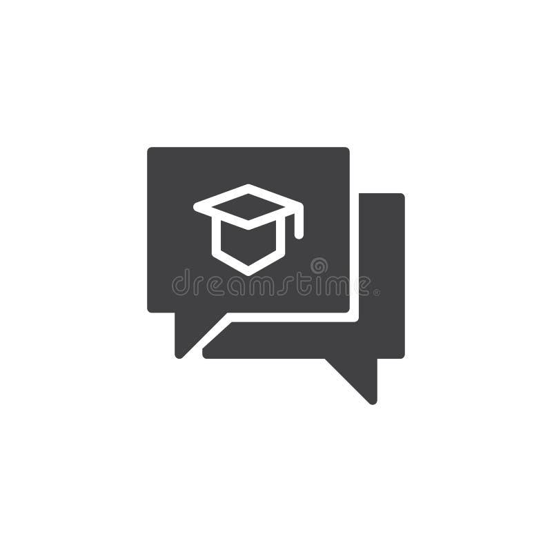 Graduation Message Vector Icon Stock Vector - Illustration of symbol ...