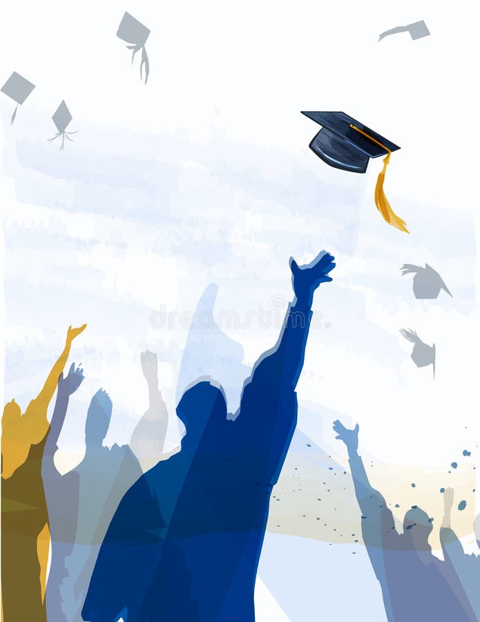 Flying Graduation Caps Stock Illustrations – 738 Flying Graduation Caps ...