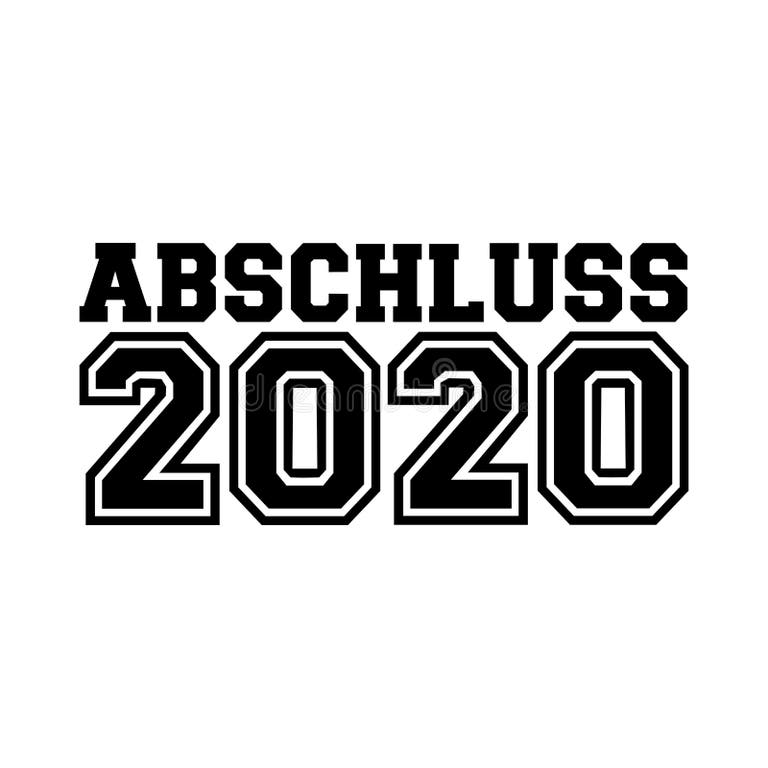 Graduation 2020 Numbers German Stock Vector - Illustration of student ...