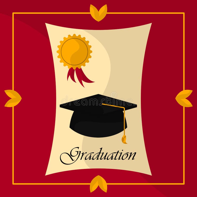 Graduation Objects Illustration Stock Vector - Illustration of ...