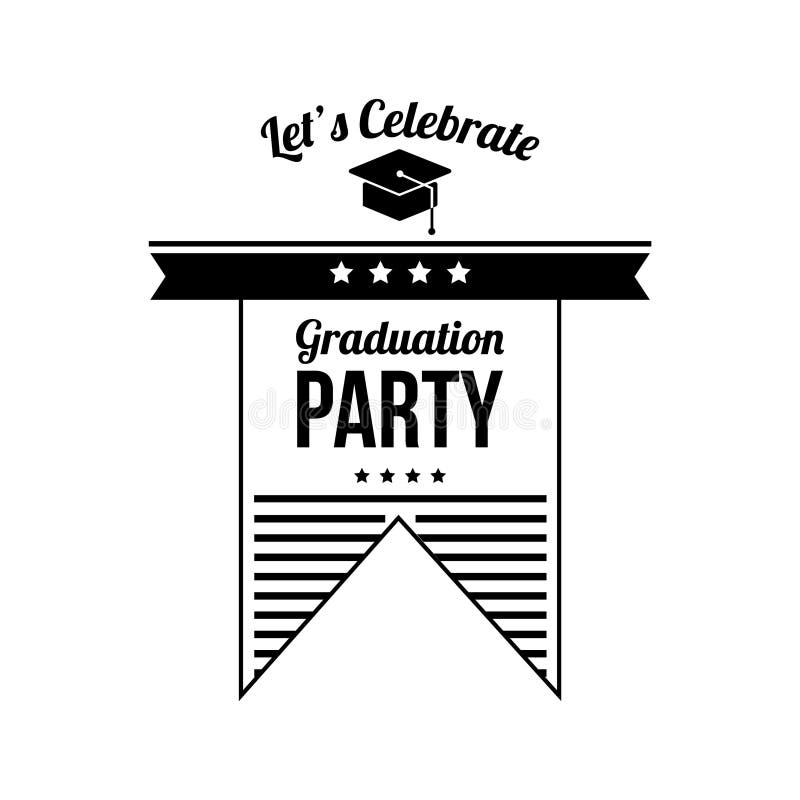 Graduation Party Banner. Vector Illustration Decorative Design Stock ...