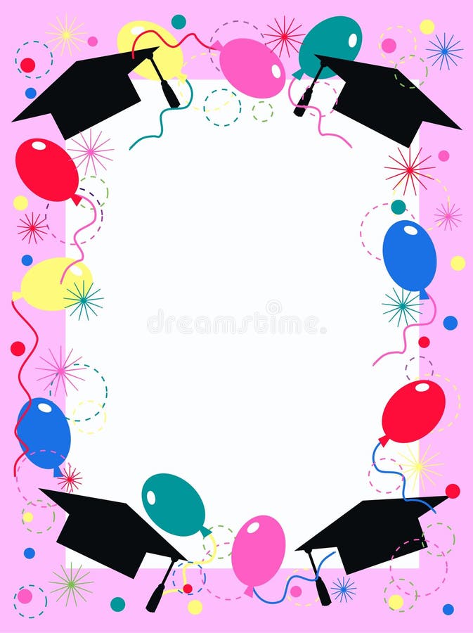 Graduation Party Invitation Stock Vector - Illustration of frame ...