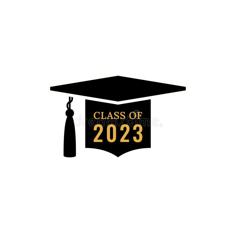Graduation Party Logo Design. Class of 2023 with Graduation Cap and ...
