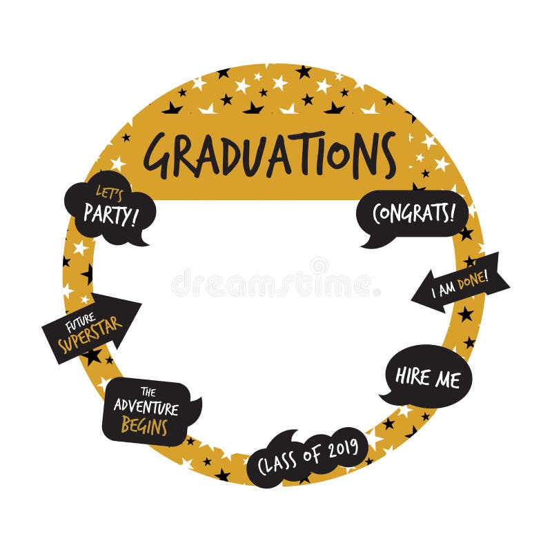 Graduation Photo Booth Elemnts and Party Props-vector Stock Vector ...
