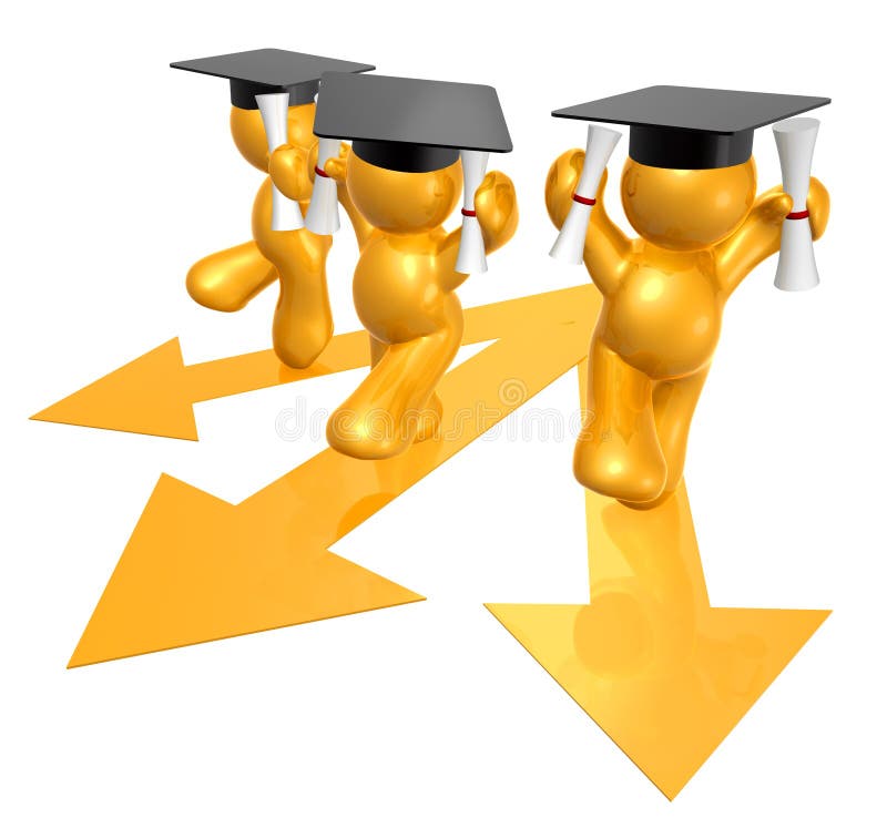 Graduation Path Icon Figure Stock Illustration - Illustration of proof ...