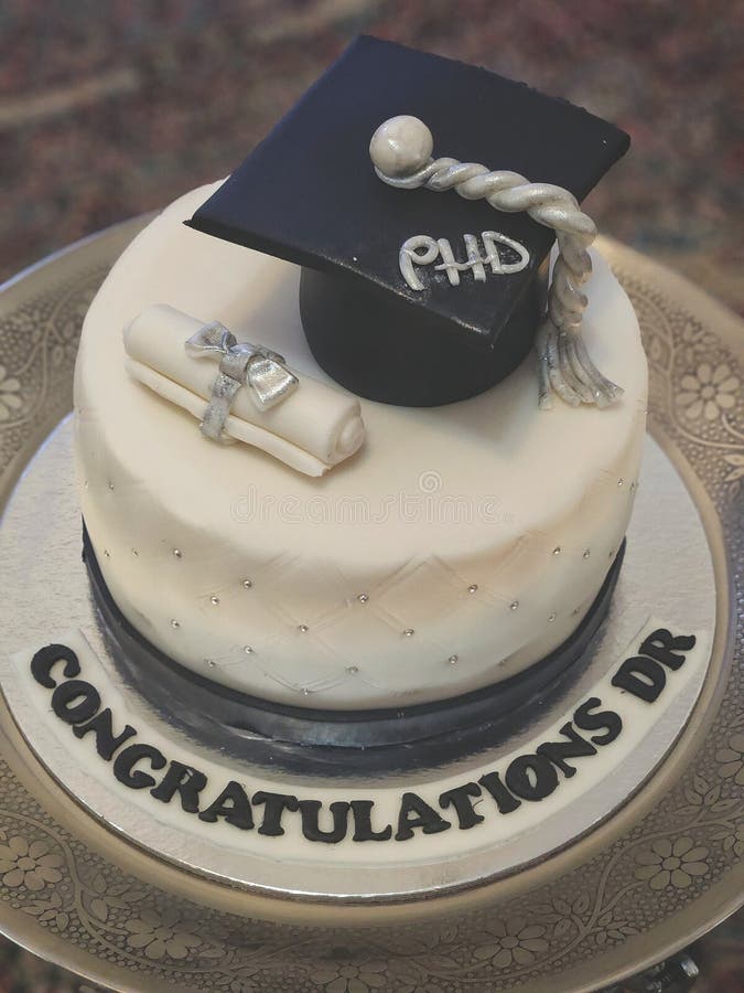 Graduation phd cake stock photo. Image of white, dish - 353919828