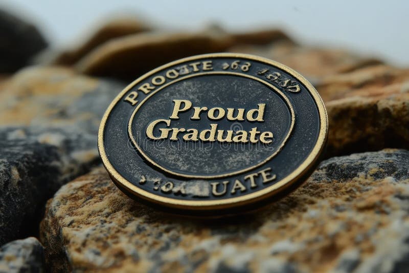 Proud Graduate Commemorative Coin Stock Illustration - Illustration of ...
