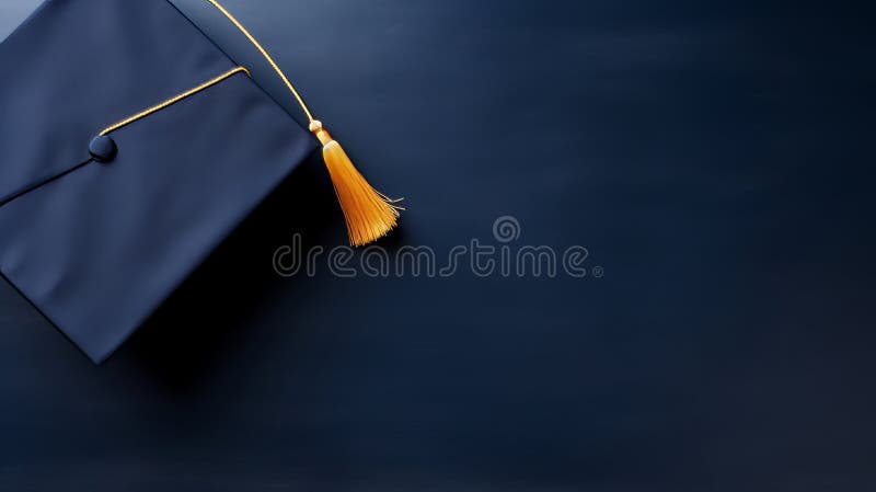 Graduation Poster Template with Graduate Cap and Copy Space for Text ...