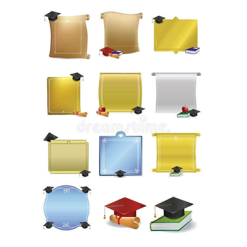 Graduation Scroll. Vector Illustration Decorative Design Stock Vector ...