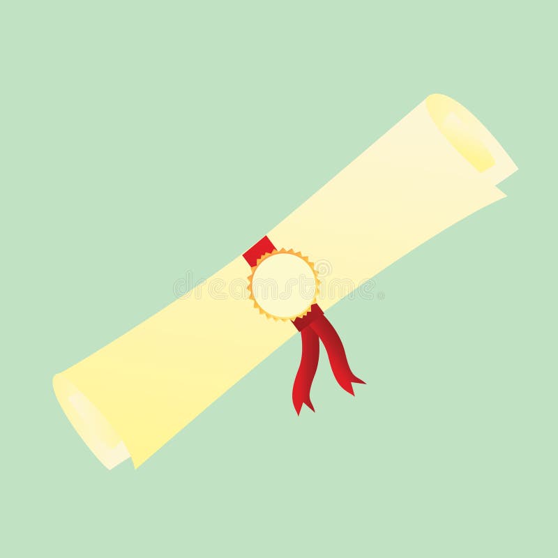 Graduation Scroll. Vector Illustration Decorative Design Stock Vector ...