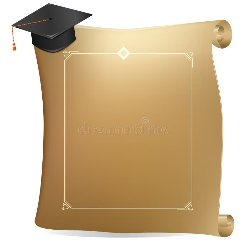 Graduation Scroll. Vector Illustration Decorative Design Stock Vector ...