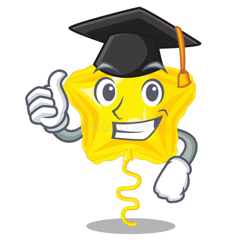 Graduation Stars Ballon Isolated in the Character Stock Vector ...