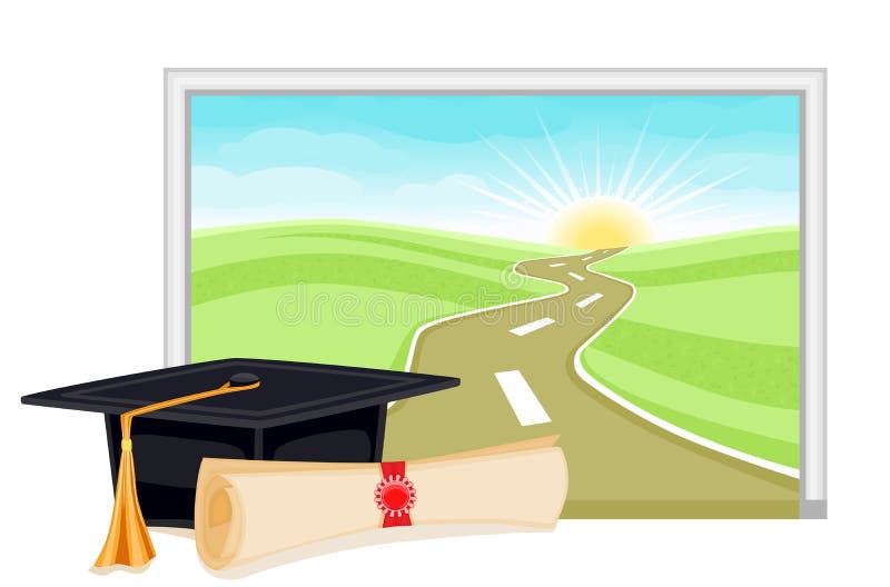 Graduation Start To Bright Future Stock Illustrations – 5 Graduation ...