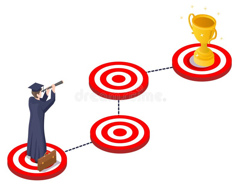 Graduation Step by Step Planning Vector Illustration Stock Vector ...