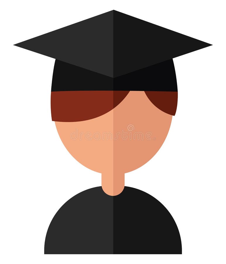 Graduation student, icon stock vector. Illustration of color - 259784551