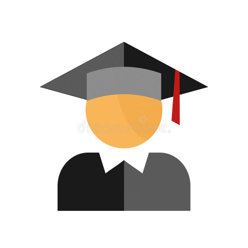 Graduation Student - Vector Icon Stock Vector - Illustration of ...