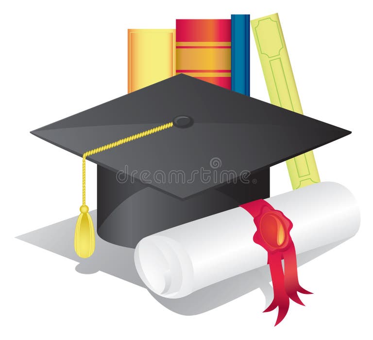 Graduation symbols stock vector. Illustration of isolated - 15028225