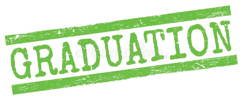 GRADUATION Text on Green Lines Stamp Sign Stock Illustration ...