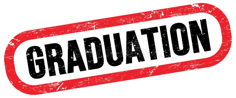 GRADUATION, Text Written on Red-black Stamp Sign Stock Illustration ...