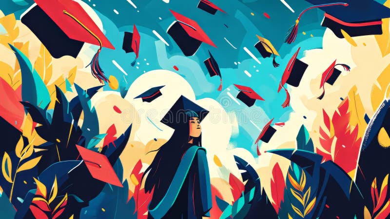 Graduation Theme Design with a Motif of Accomplishment and Success ...