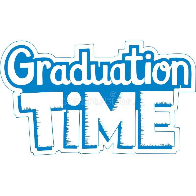 Graduation Time Celebration Graphic Design Stock Vector - Illustration ...