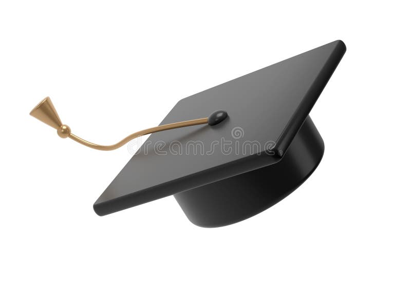 Graduation University or College Black Cap 3d Icon Illustration ...