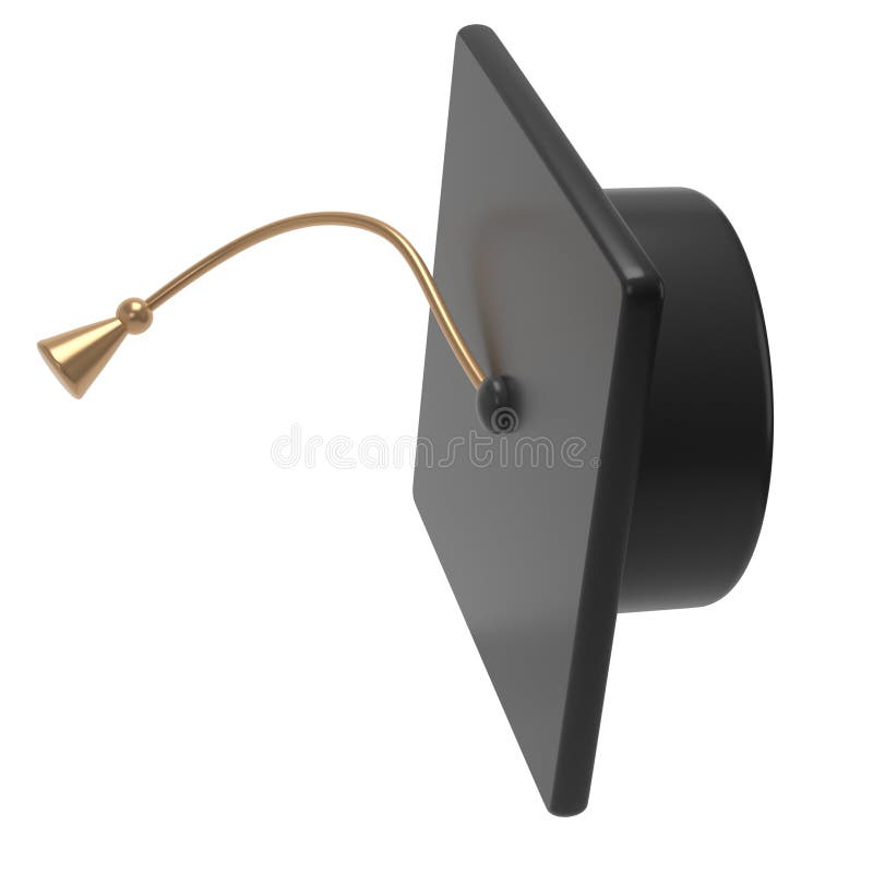 Graduation University or College Black Cap 3d Icon Illustration ...