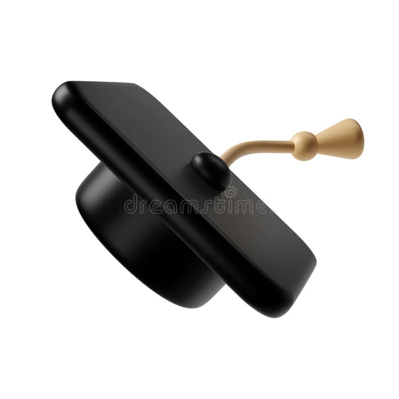 Graduation University or College Black Cap 3d Icon Illustration ...